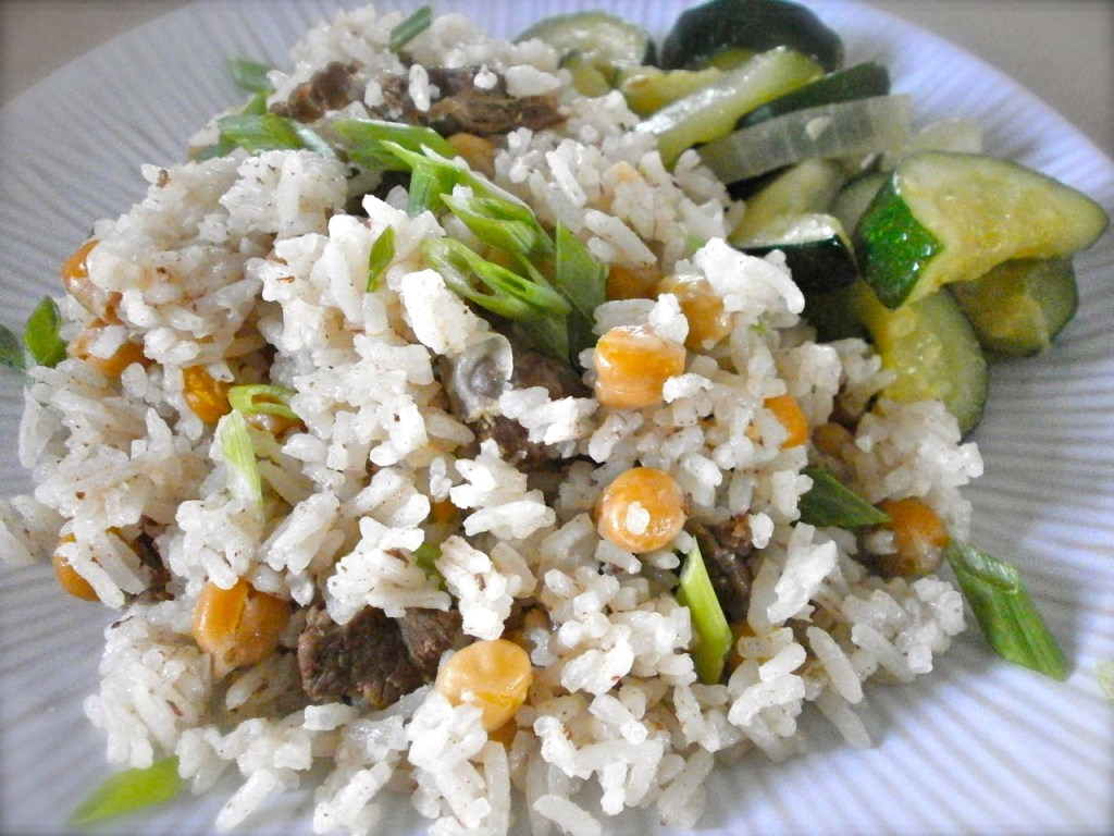 Cardamom-Scented Rice Pilaf with Chickpeas and Lamb – Swirls and Spice