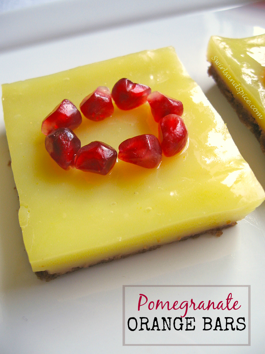 Pomegranate Gem Orange Bars – Swirls and Spice
